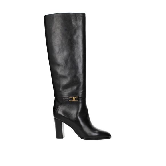 Celine | Shoes | Celine Boots Claude Women Leather Black Boots Booties ...
